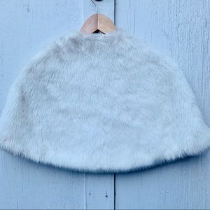 Tobi | Jackets & Coats | Ivory Faux Fur Cape By Toby | Poshmark